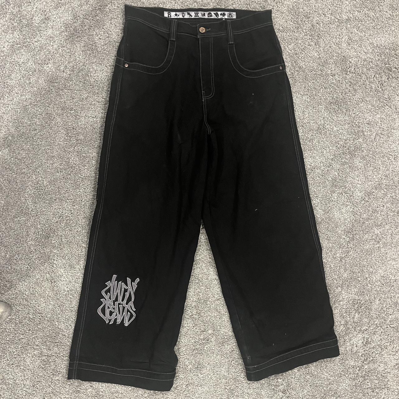 Black jnco jeans 36W32L worn a couple times - Depop