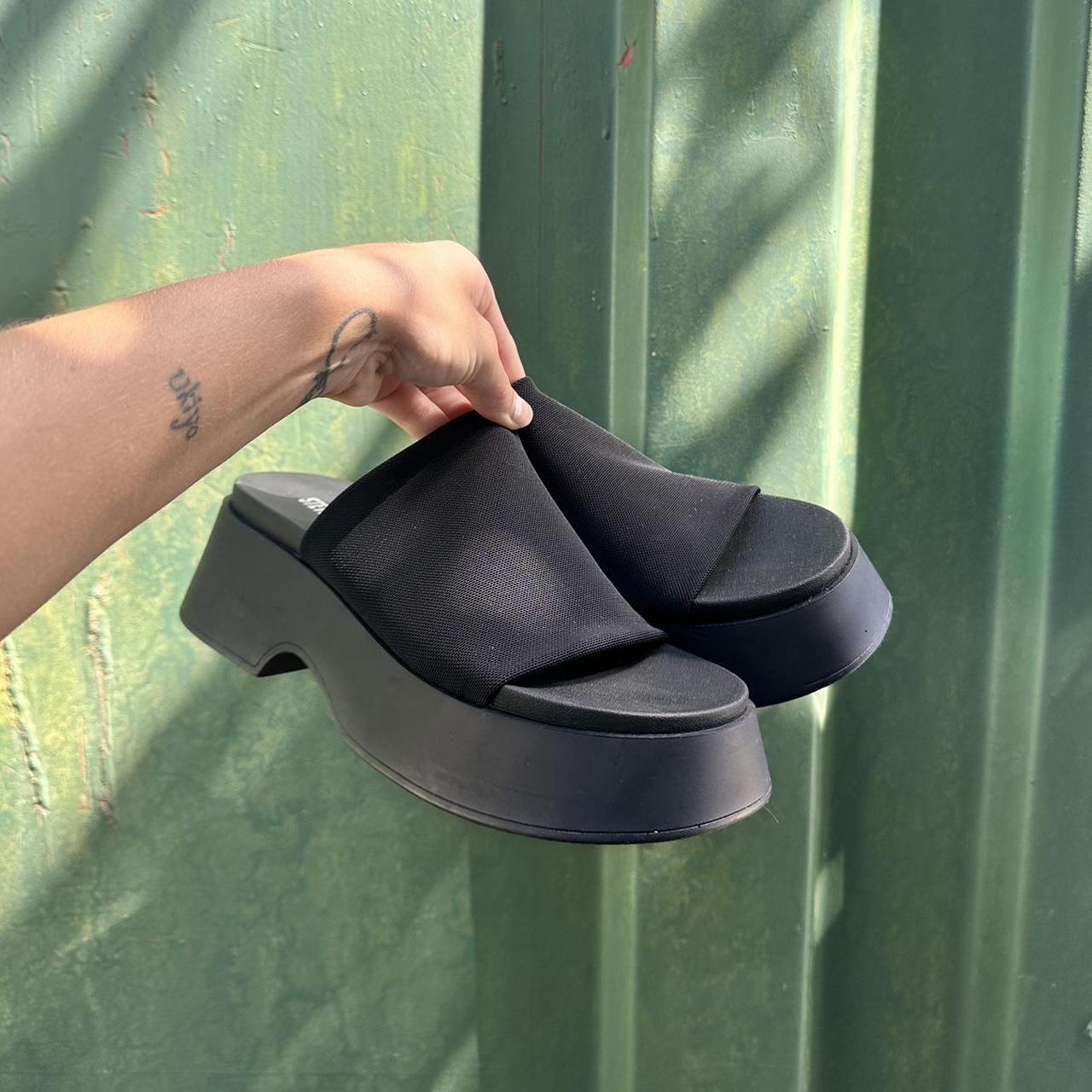 STEVE MADDEN platform slides ~ worn once RRP:... - Depop