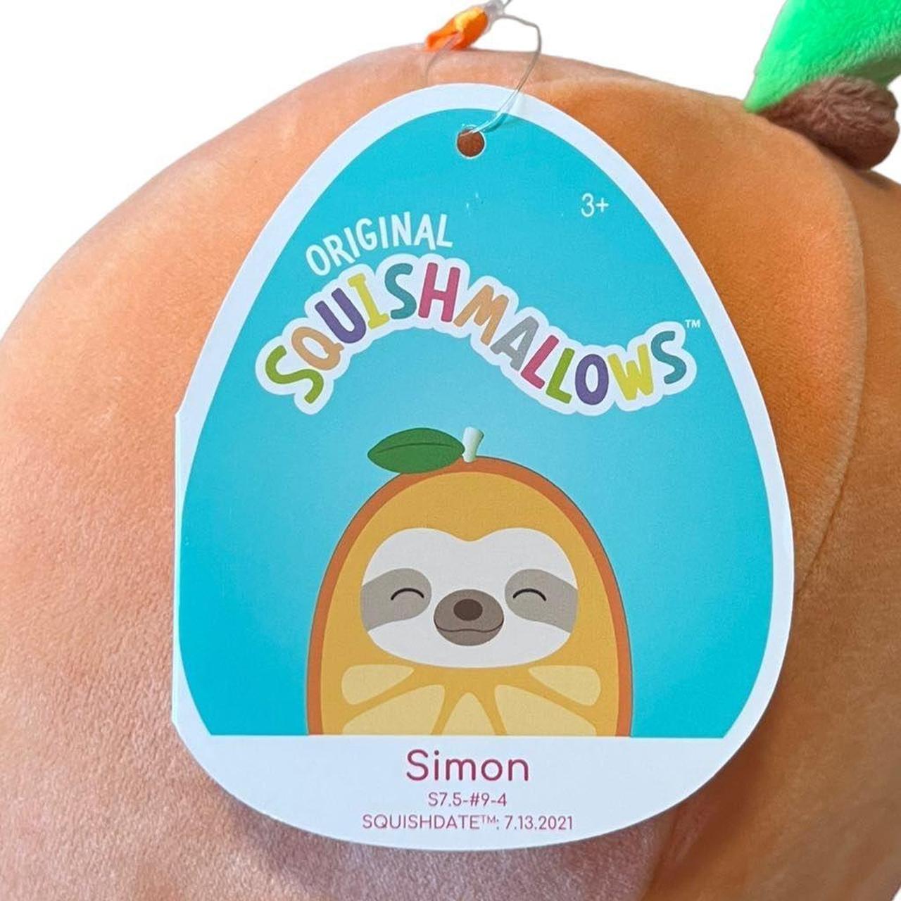NWT Simon the Sloth Squishmallow From The Fruit... - Depop