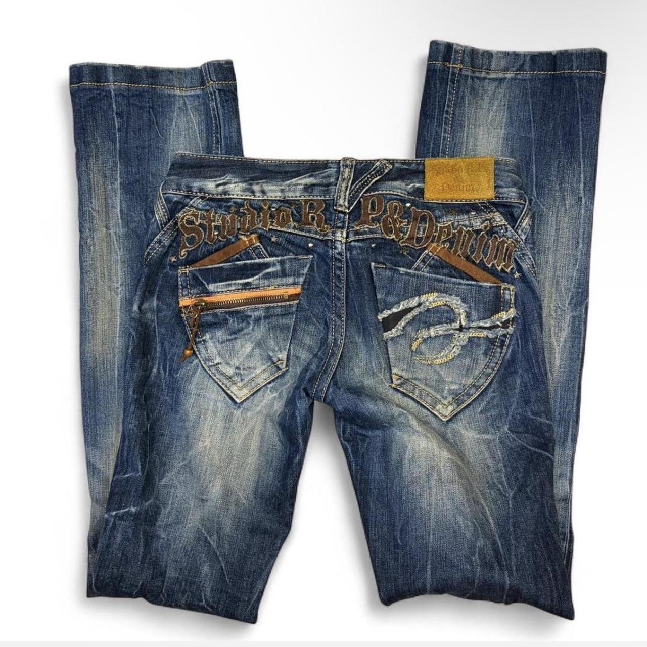 JAPANESE STUDIO R &P DENIM crazy wash design in the... | Depop