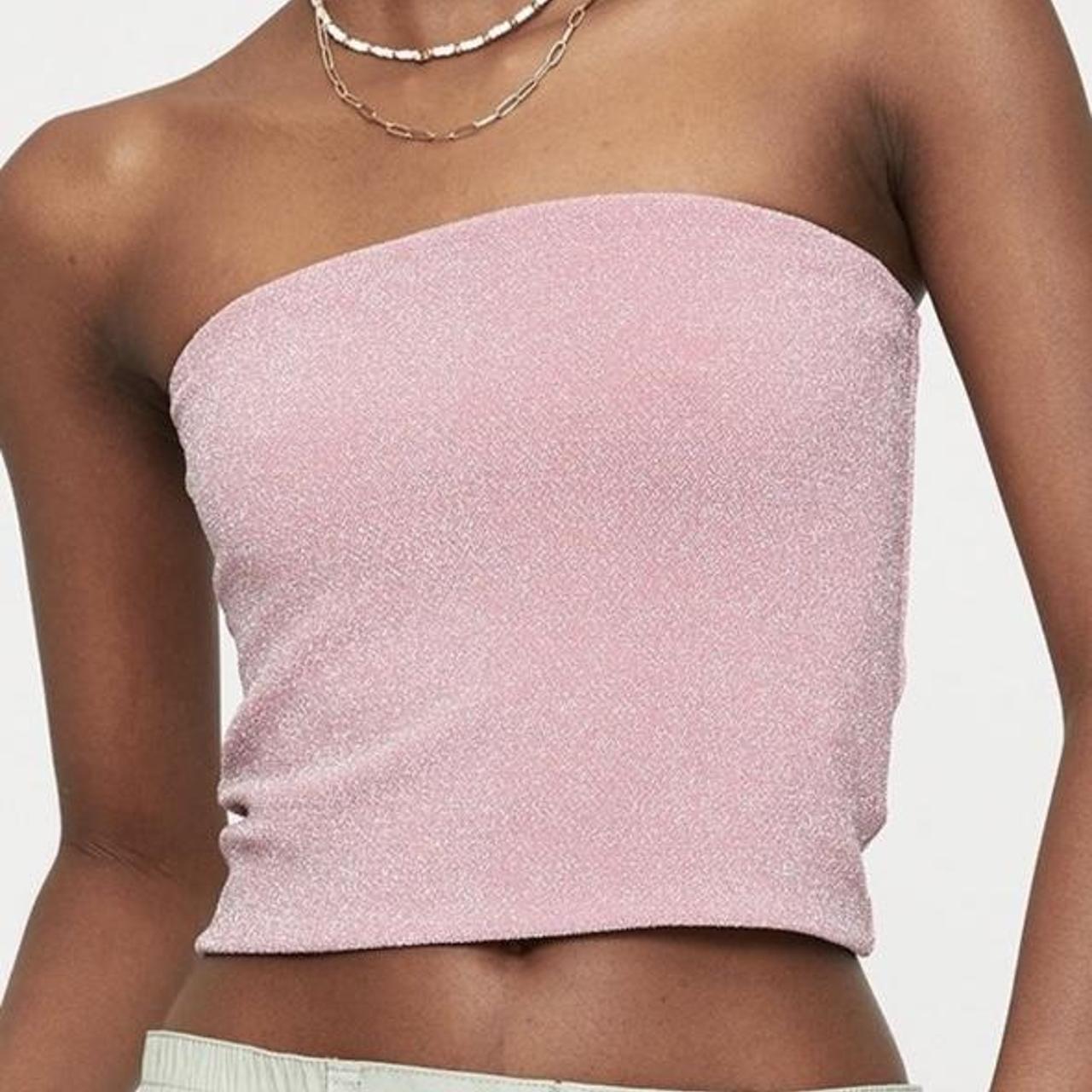 Supre strapless glitter top 💗 Super cute and sparkly... - Depop