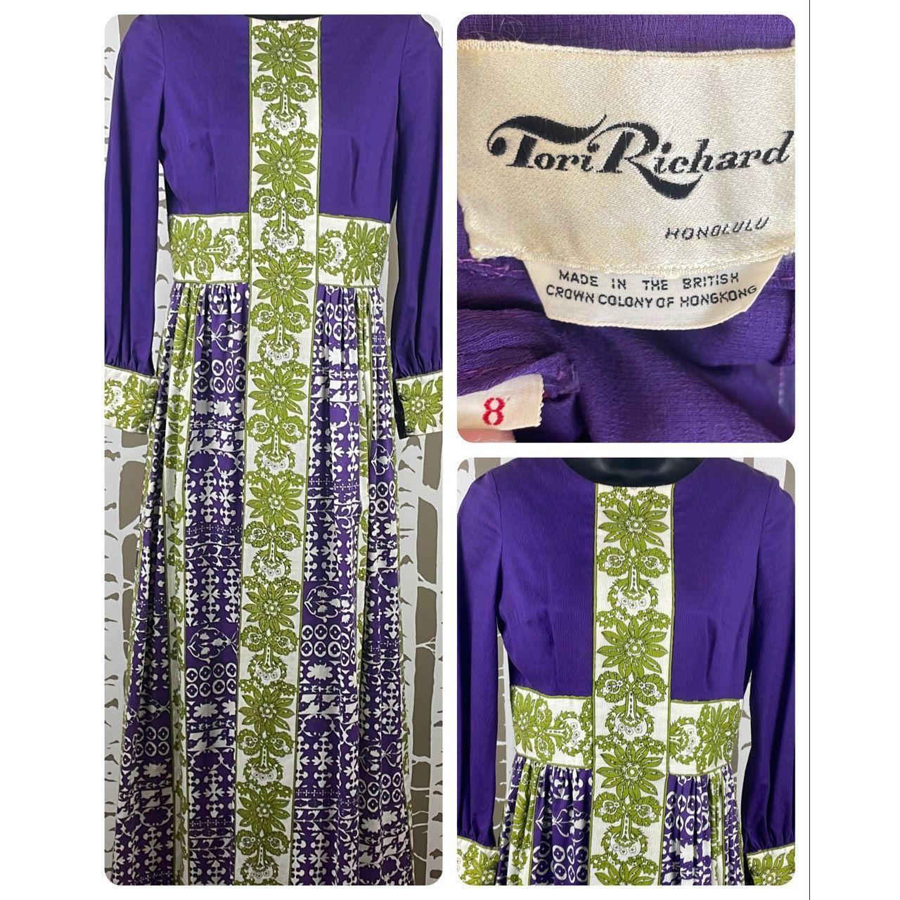 Brand: Tori Richard Color(s): Ivory, purple,... - Depop