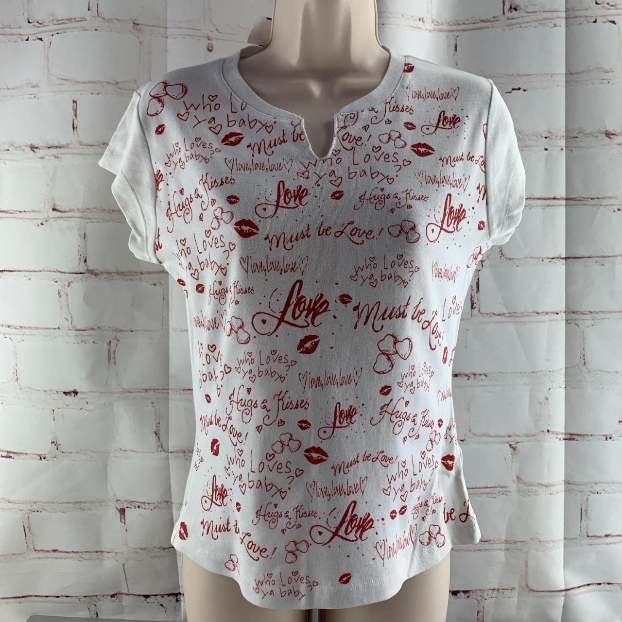 Styles For Less Top / Blouse from the 90"s Love Lips... - Depop