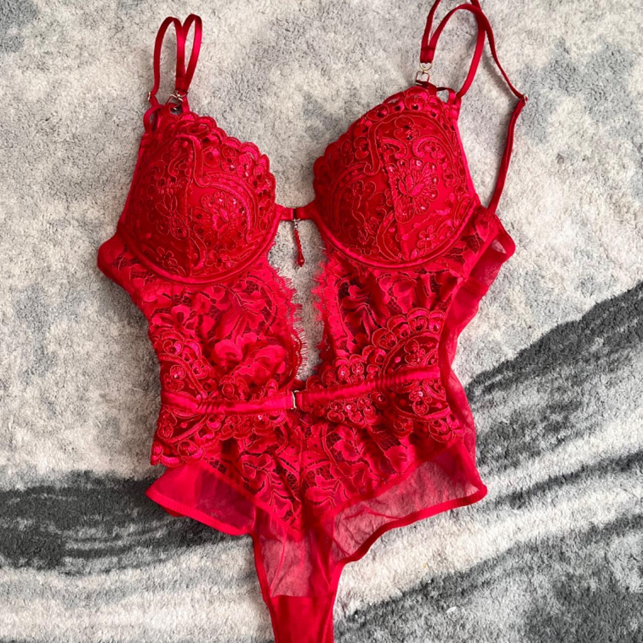 Ann summers fiercely sexy red lace bodysuit Brand... - Depop