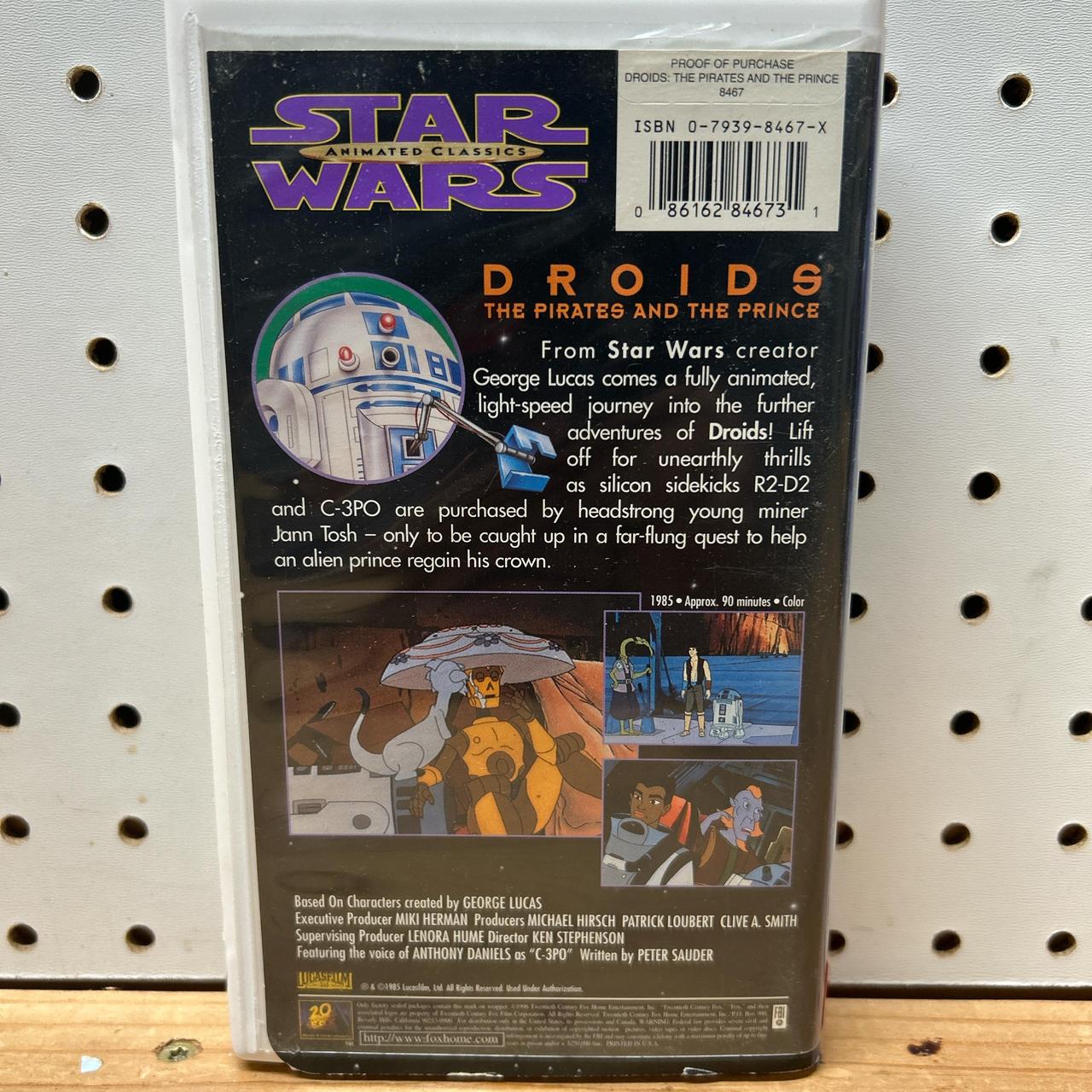 1985 Star Wars Droids animated classic VHS tape... | Depop