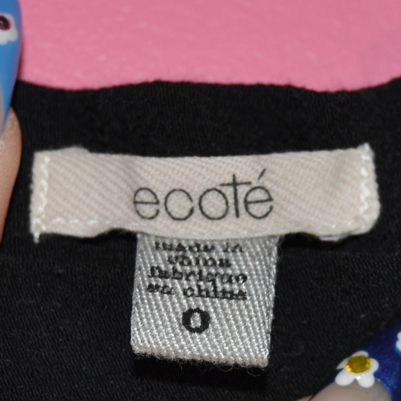 Ecote Women's Black and White Skirt | Depop