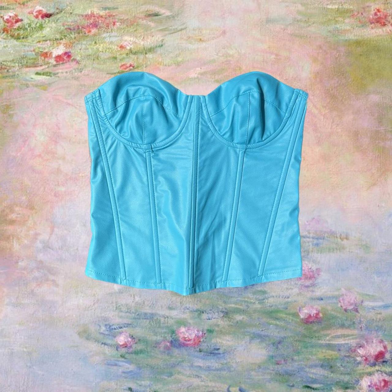 Edikted Blue corset top - so flattering and perfect... - Depop