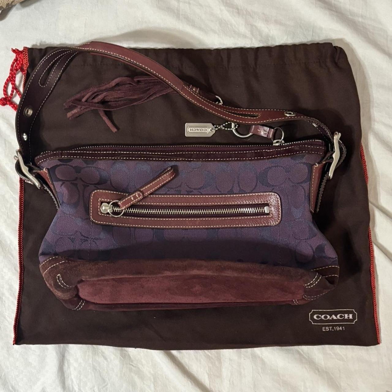 The most gorgeous 2000s Coach canvas/leather/suede... | Depop