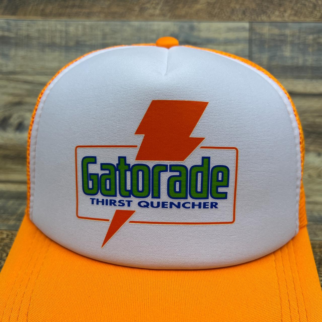 Retro Gatorade Mens Trucker Hat Orange Snapback 1986... - Depop