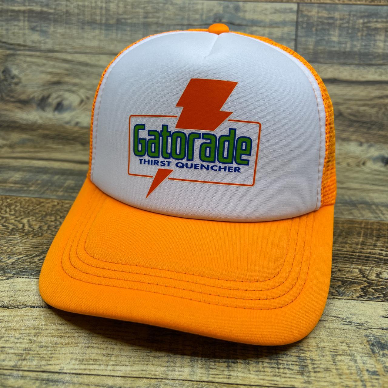 Retro Gatorade Mens Trucker Hat Orange Snapback 1986... - Depop