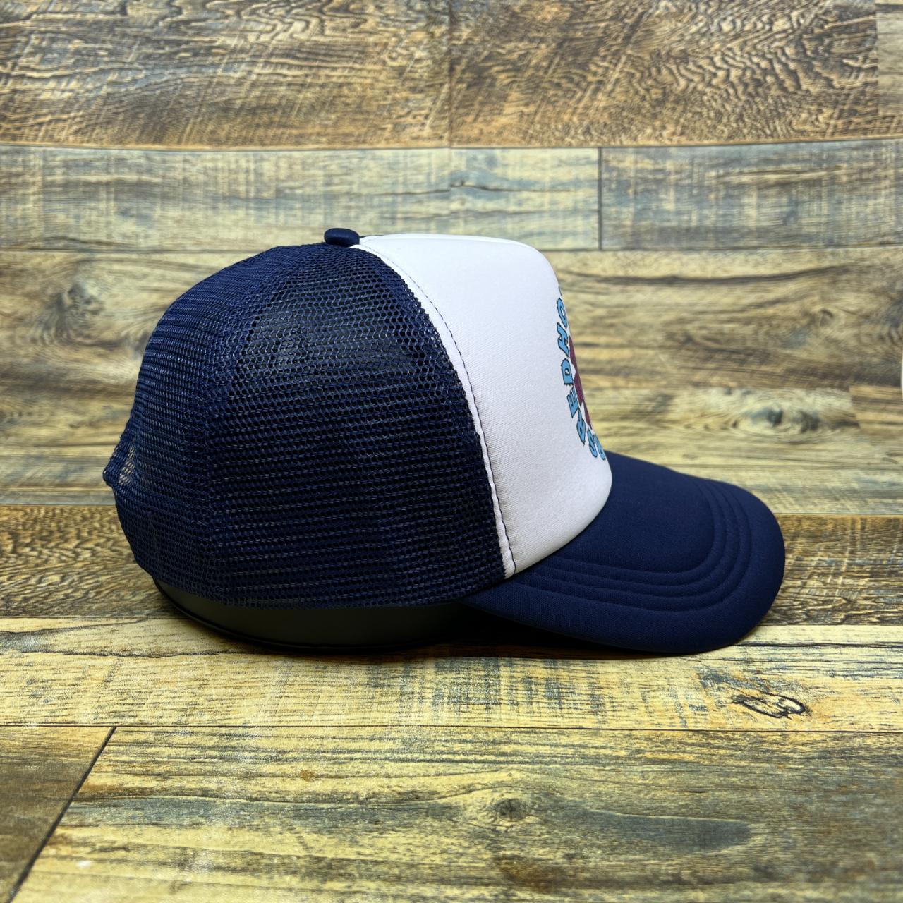 Red Hot Chili Peppers Mens Trucker Hat Navy Snapback... - Depop