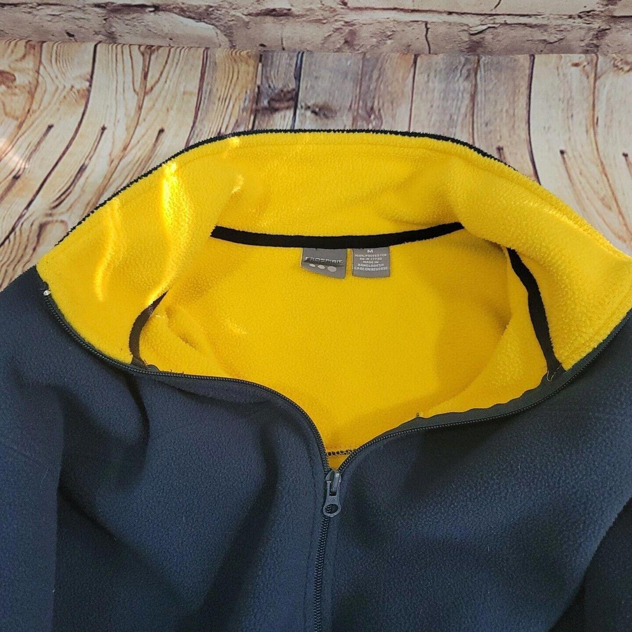 Mens Prospirit Fleece Blue/Yellow Full Zip Jacket ... - Depop