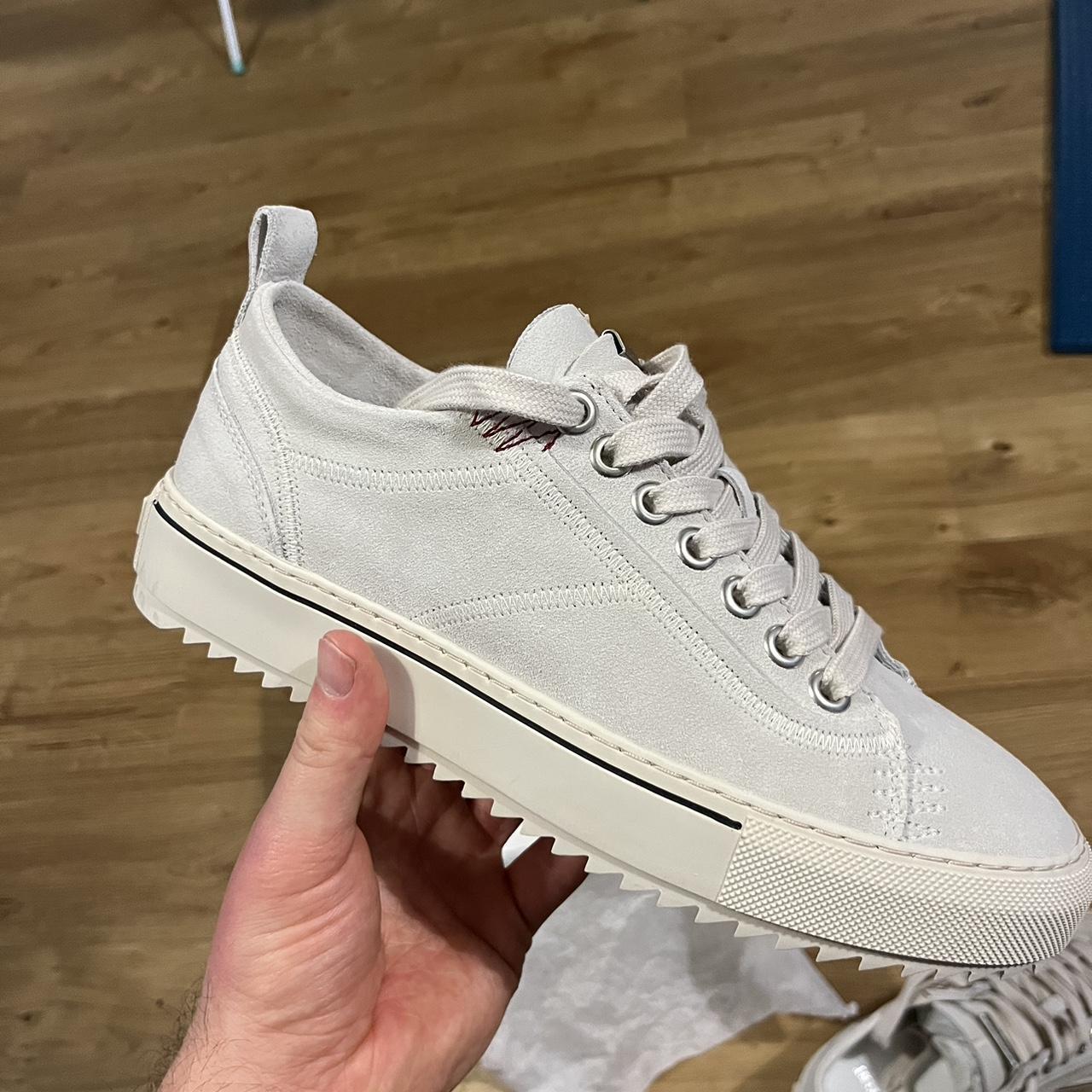 Represent trainers Alpha low-Vintage White Uk... - Depop