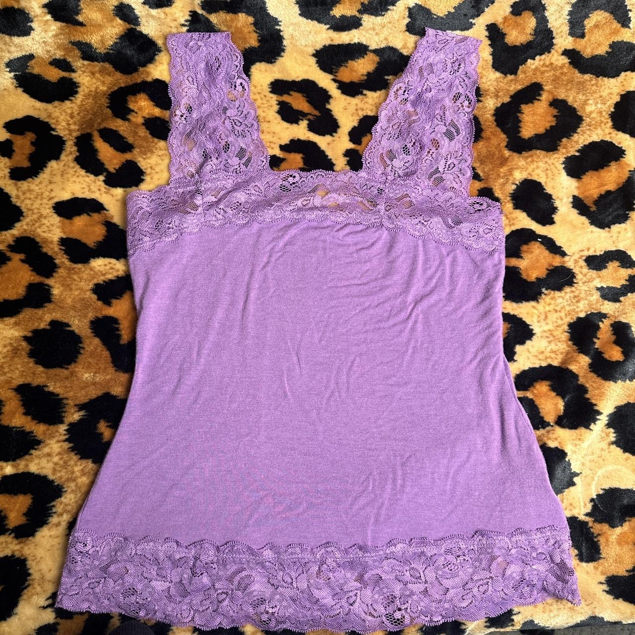 cute purple lace tank top ⛥ ... - Depop
