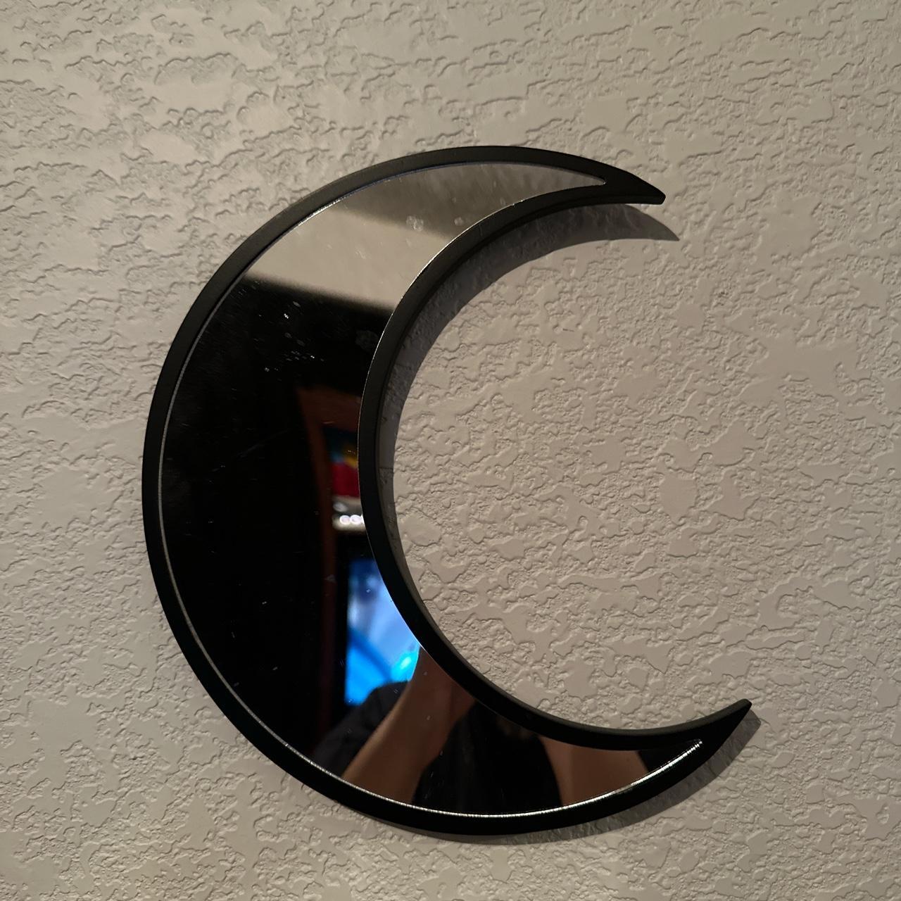 Black Frame moon shaped KILLSTAR Mirror - Depop