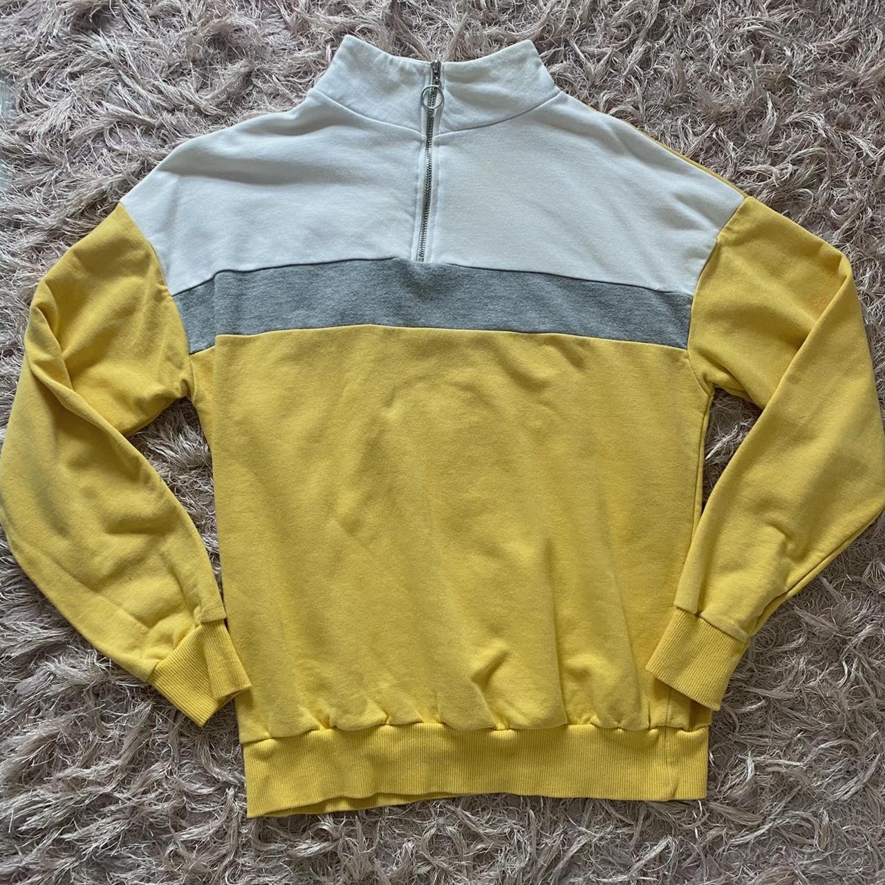 Yellow half zip sweater New look Size 8 / S Worn... - Depop