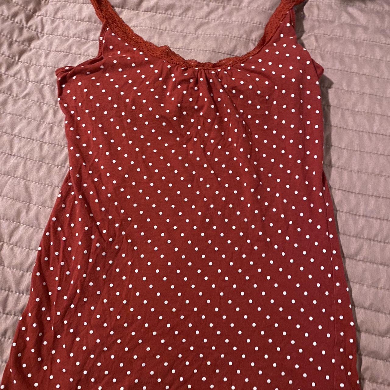 CUTE SUMMER TOP!! this red polka dot tank is super... - Depop