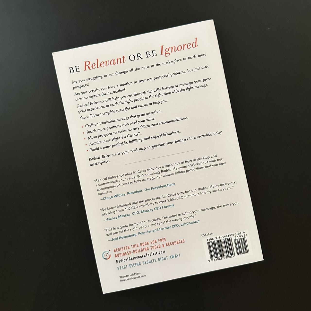 Radical Relevance By: Bill Cates - great book for... - Depop