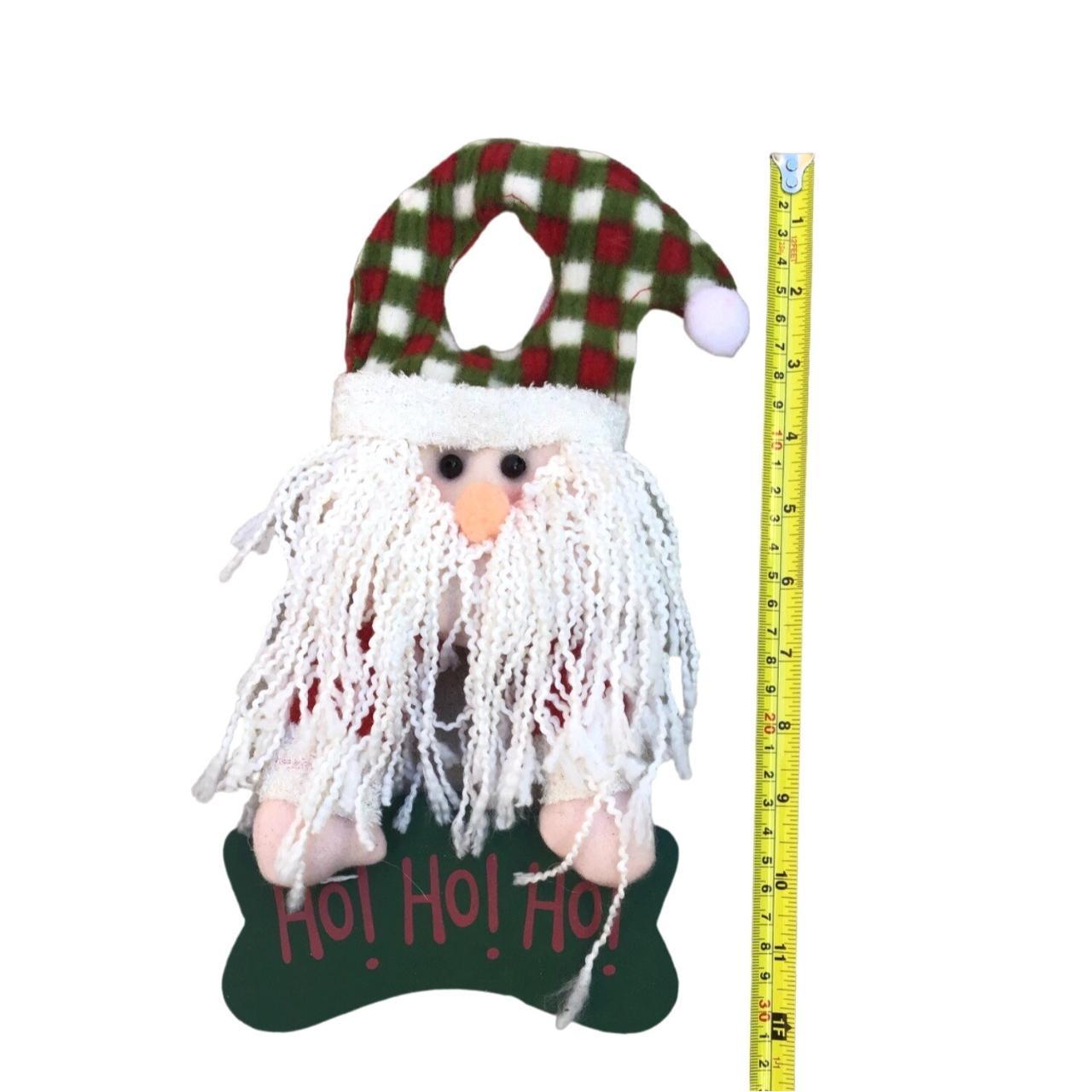 CHRISTMAS 12" SANTA DOOR SIGN DECORATION Size:... - Depop