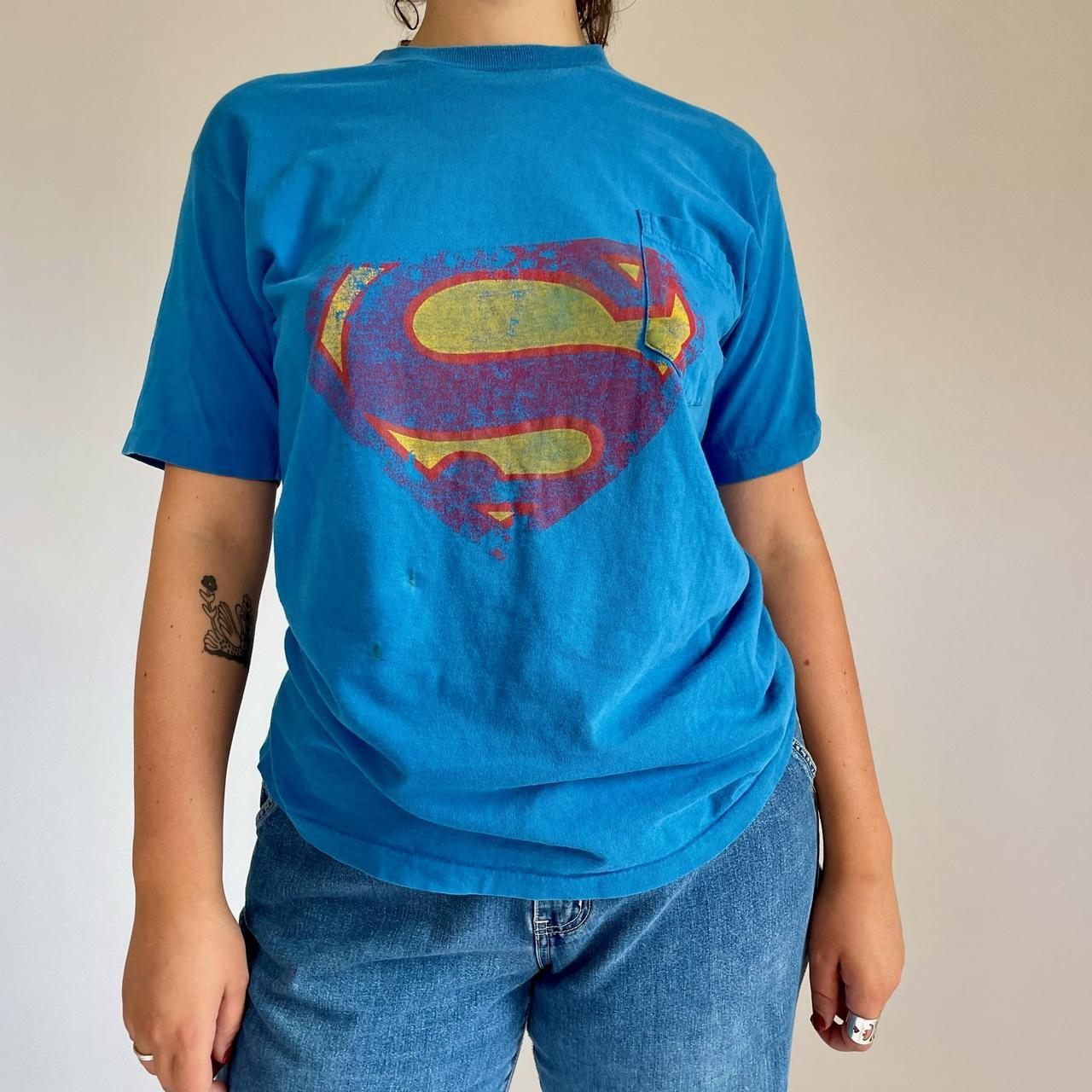 Late 1970s jc penny towncraft superman t-shirt... - Depop