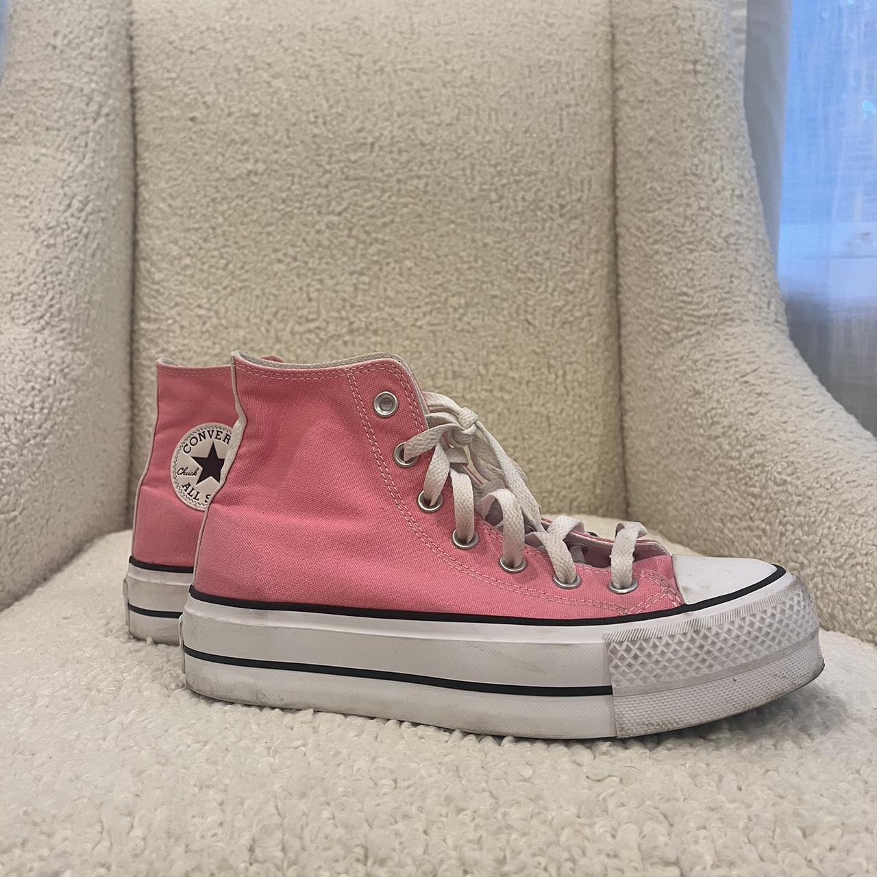Pink Platform Custom Converse Size 8 - Depop