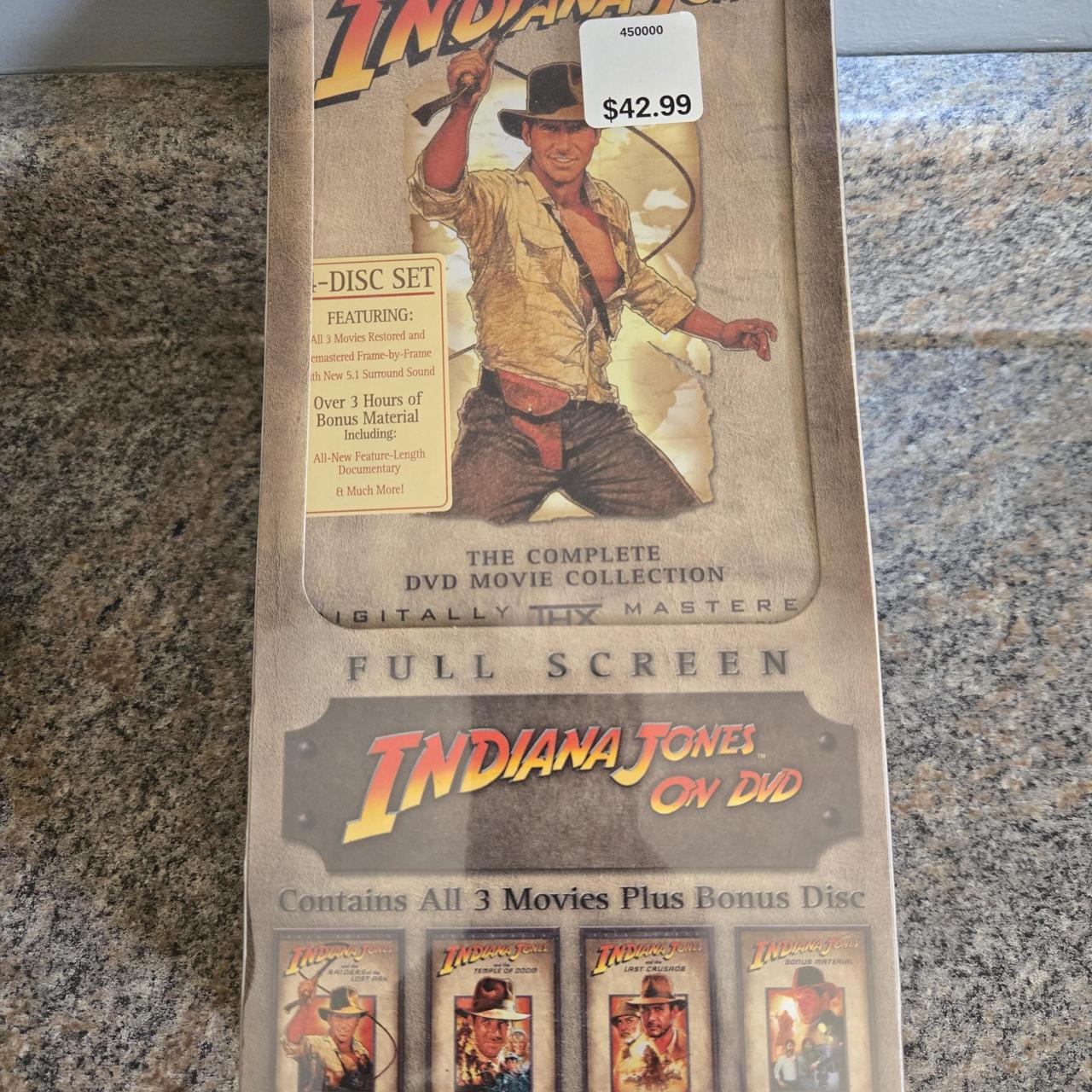 Indiana Jones DVD box set - 3 movies plus bonus disc... | Depop