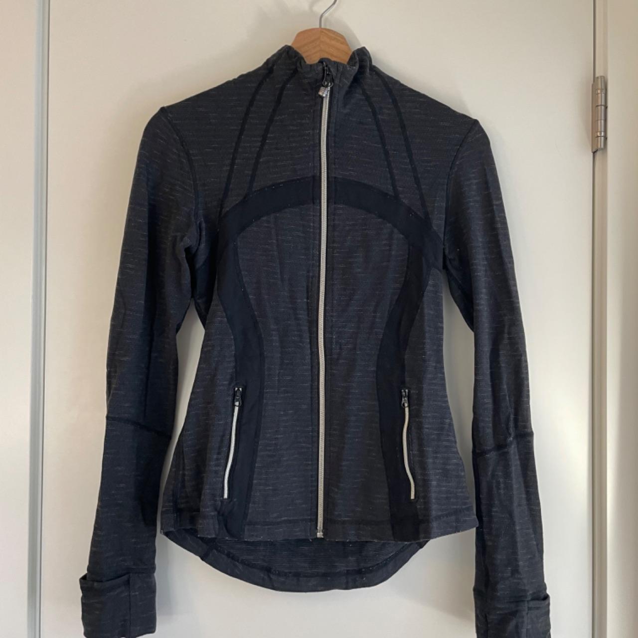 lululemon zip up! super cute heathered black... - Depop