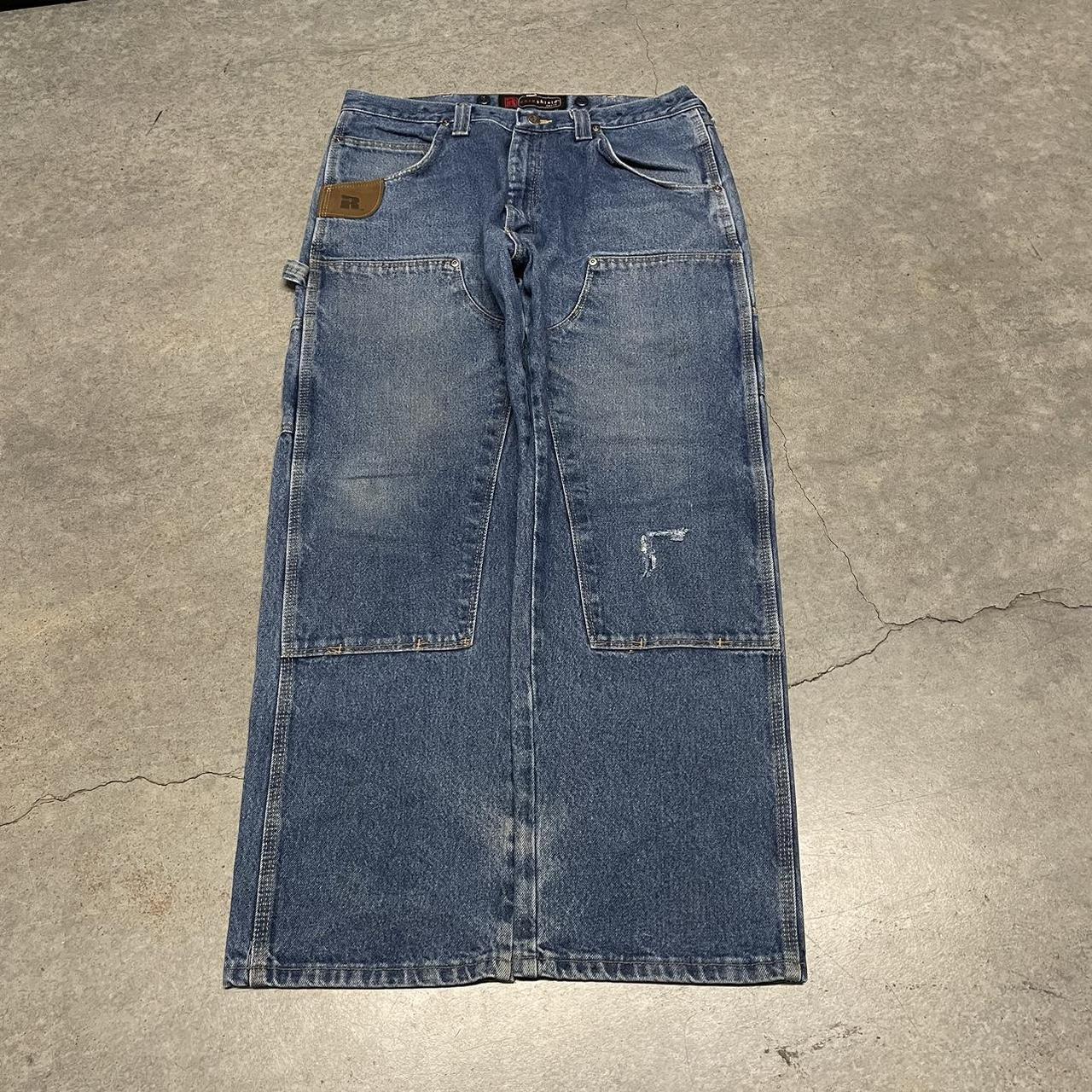 Wrangler Riggs Double Knees Baggy Skater Workwear... - Depop