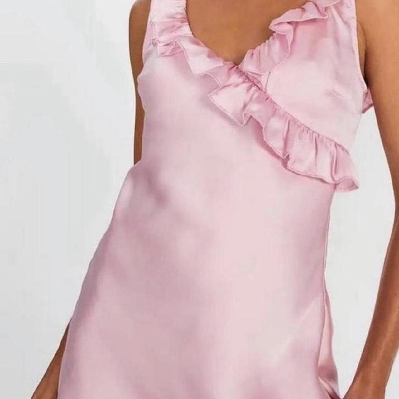 - glassons pink satin mini dress - size 10 - worn... | Depop