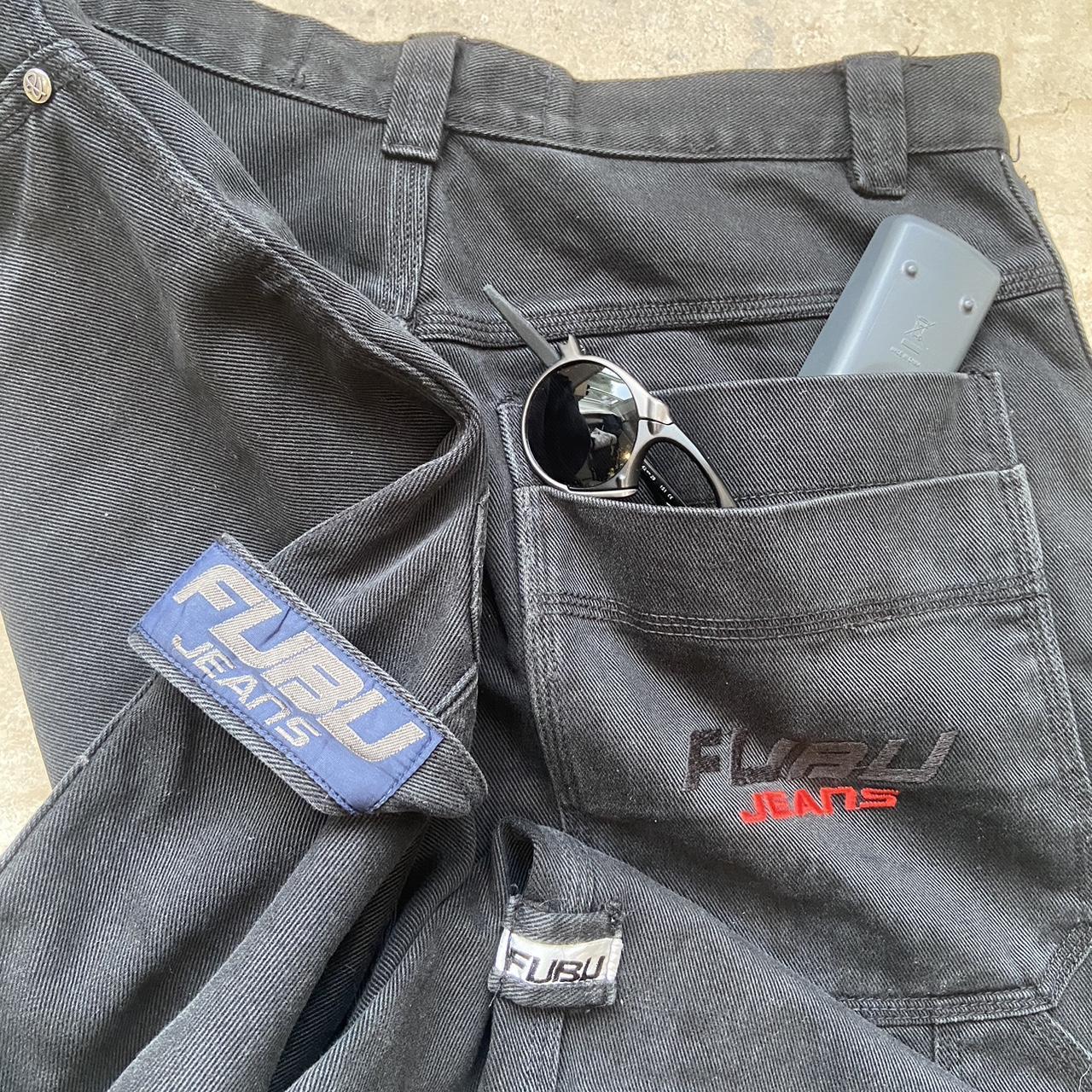Vintage black fubu carpenter jeans 34 waist 39... - Depop
