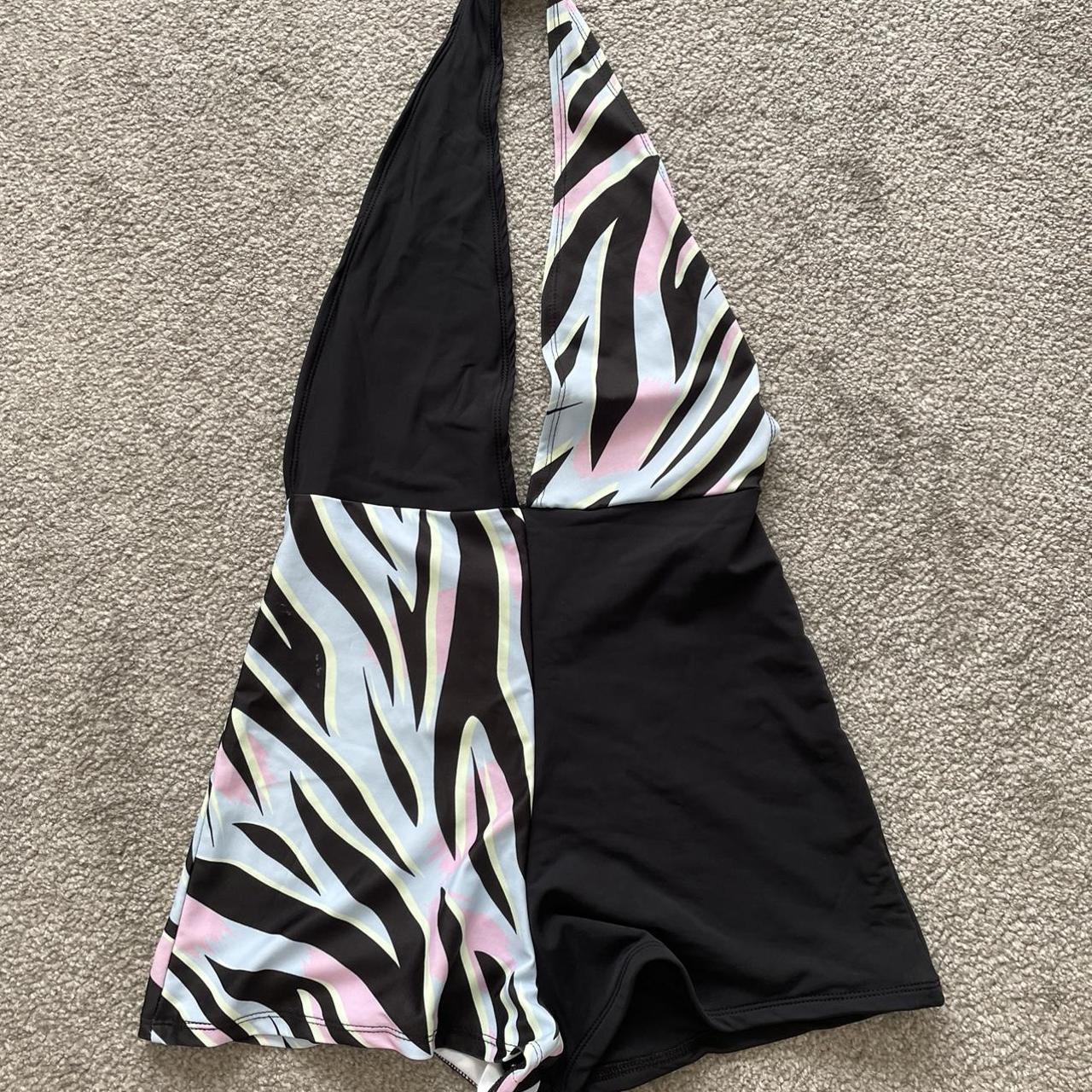 AJ Design zebra unitard Size Small Paid £38, worn... - Depop