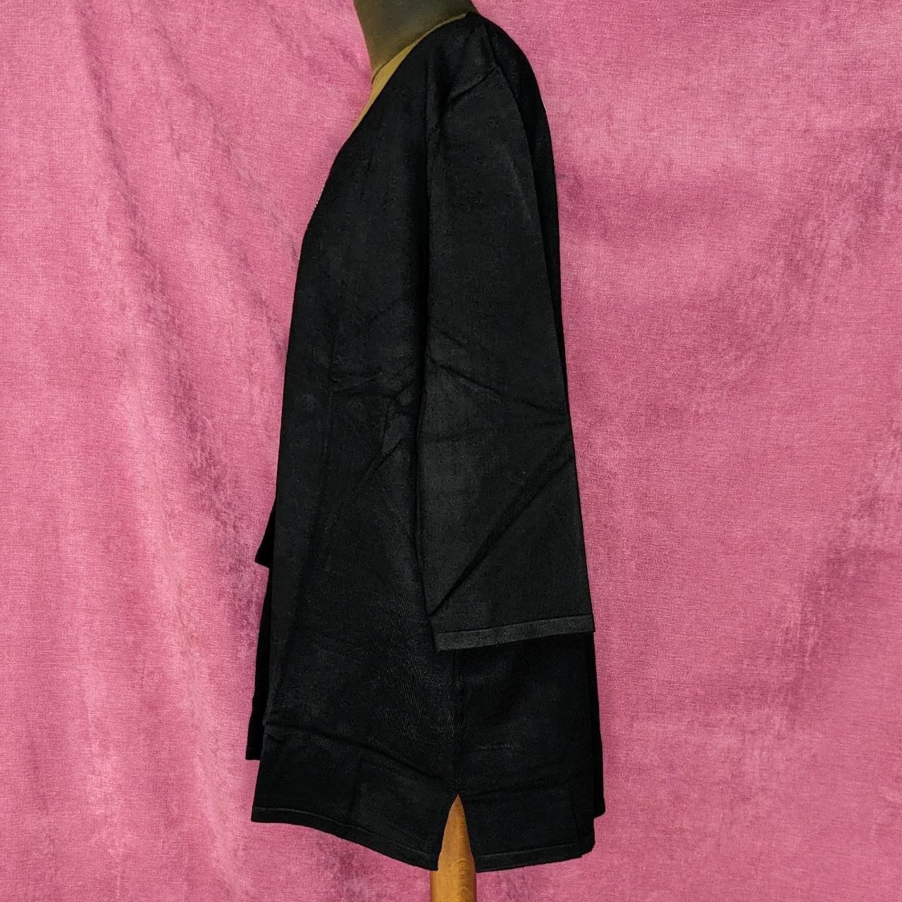 Michele Hope Black Jumper with Heart & Bow Gem... - Depop