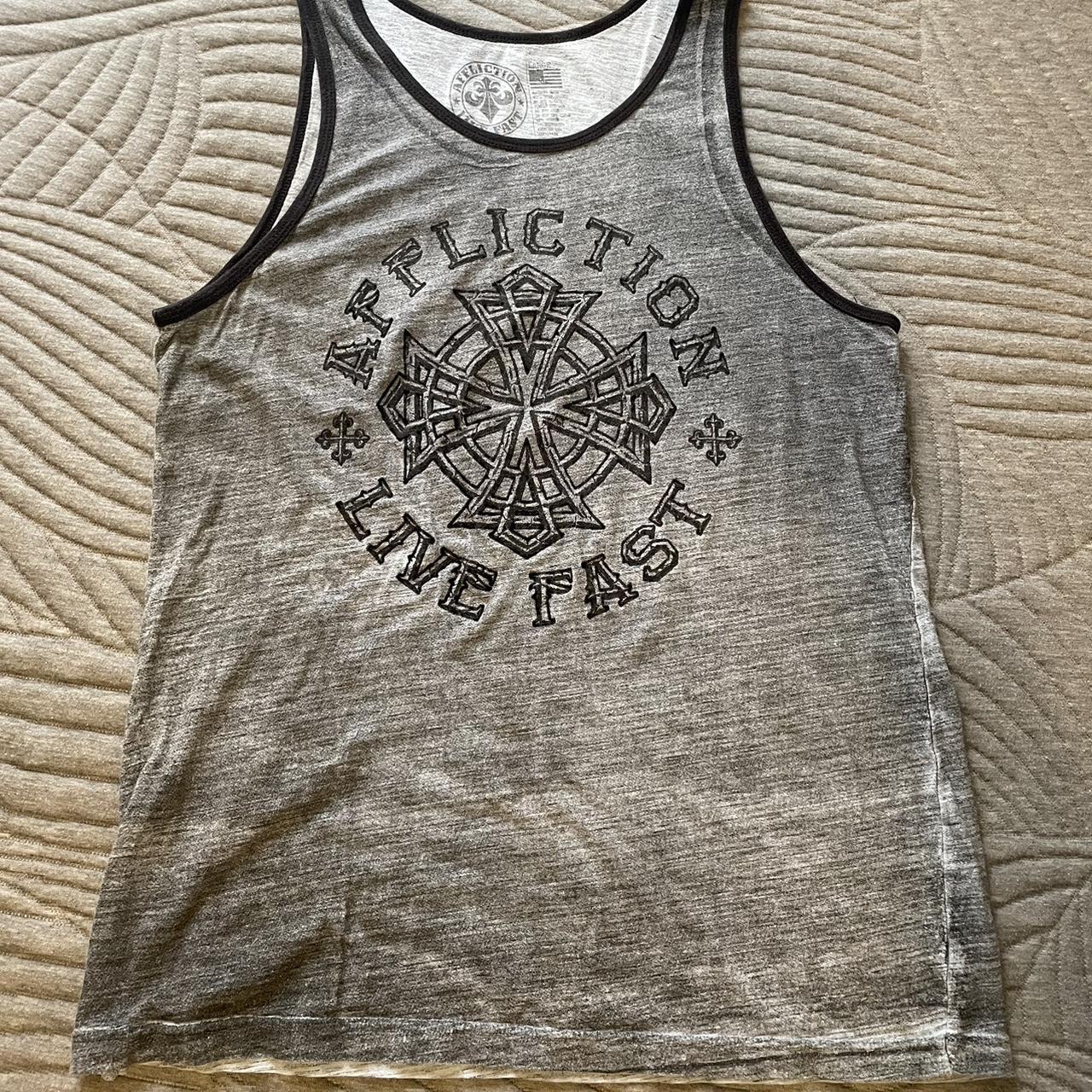 Affliction Live Fast Sleeveless shirt Size... - Depop