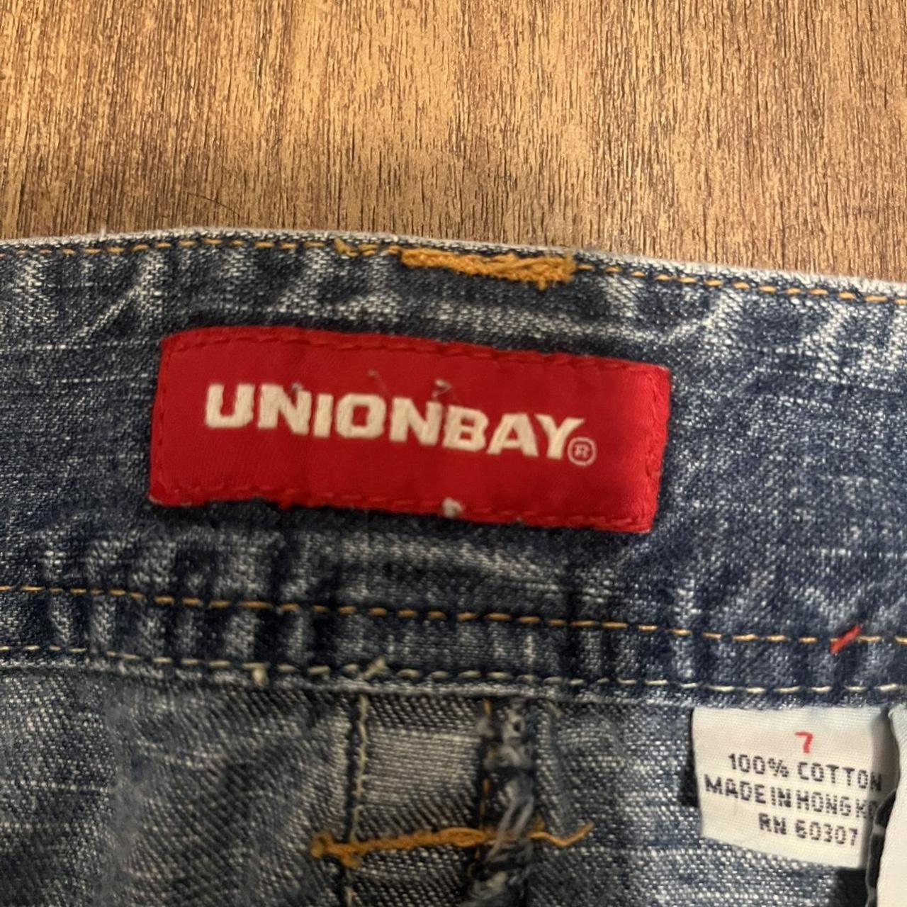 Vintage Union bay denim maxi skirt with front slit.... - Depop