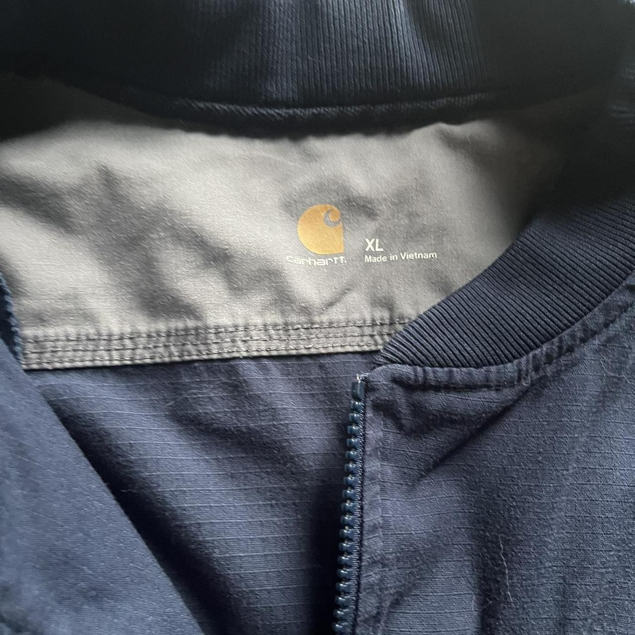 XL Dark blue Carhartt Zip up jacket Great condition... | Depop