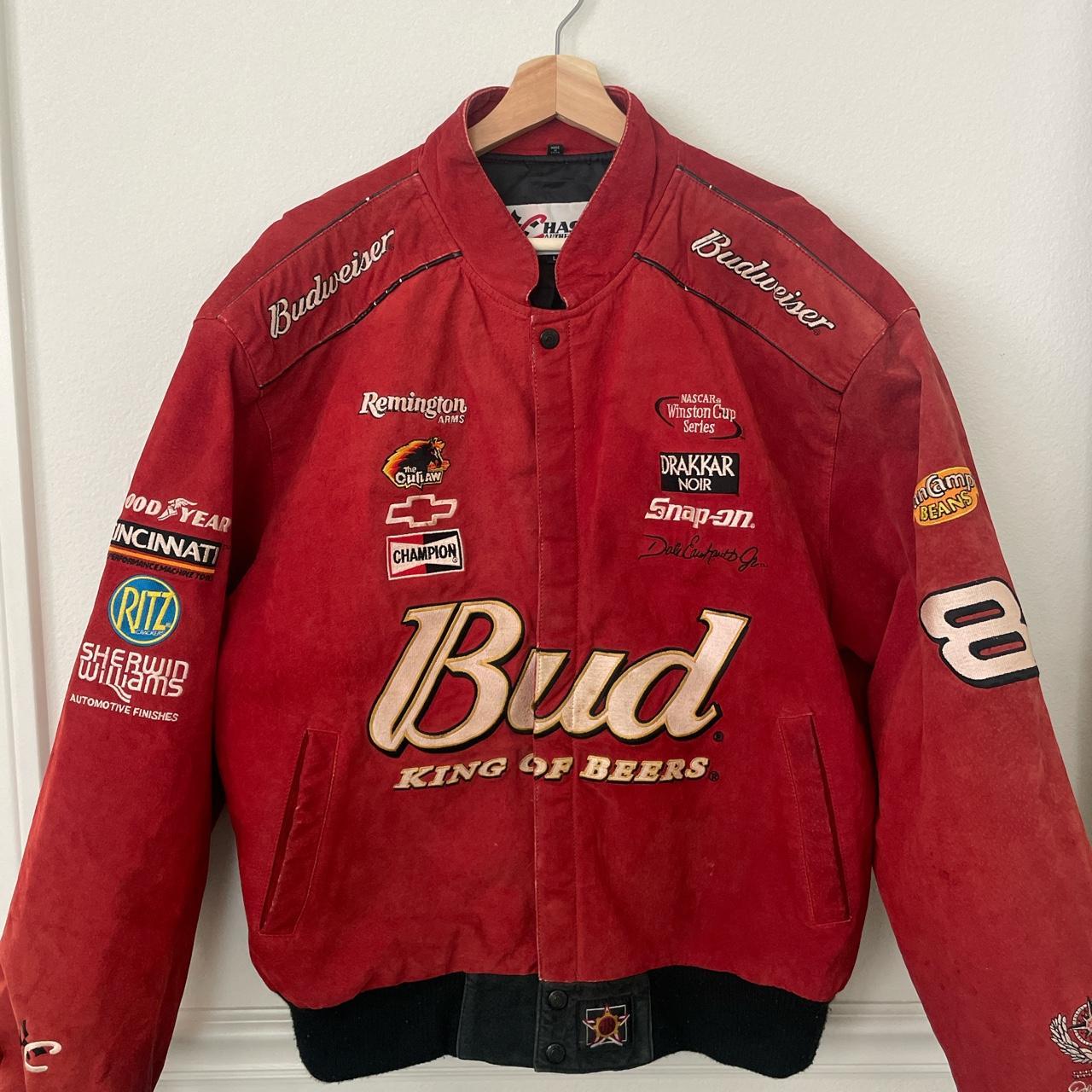 Chase Authentics Men's Red and Black Jacket | Depop