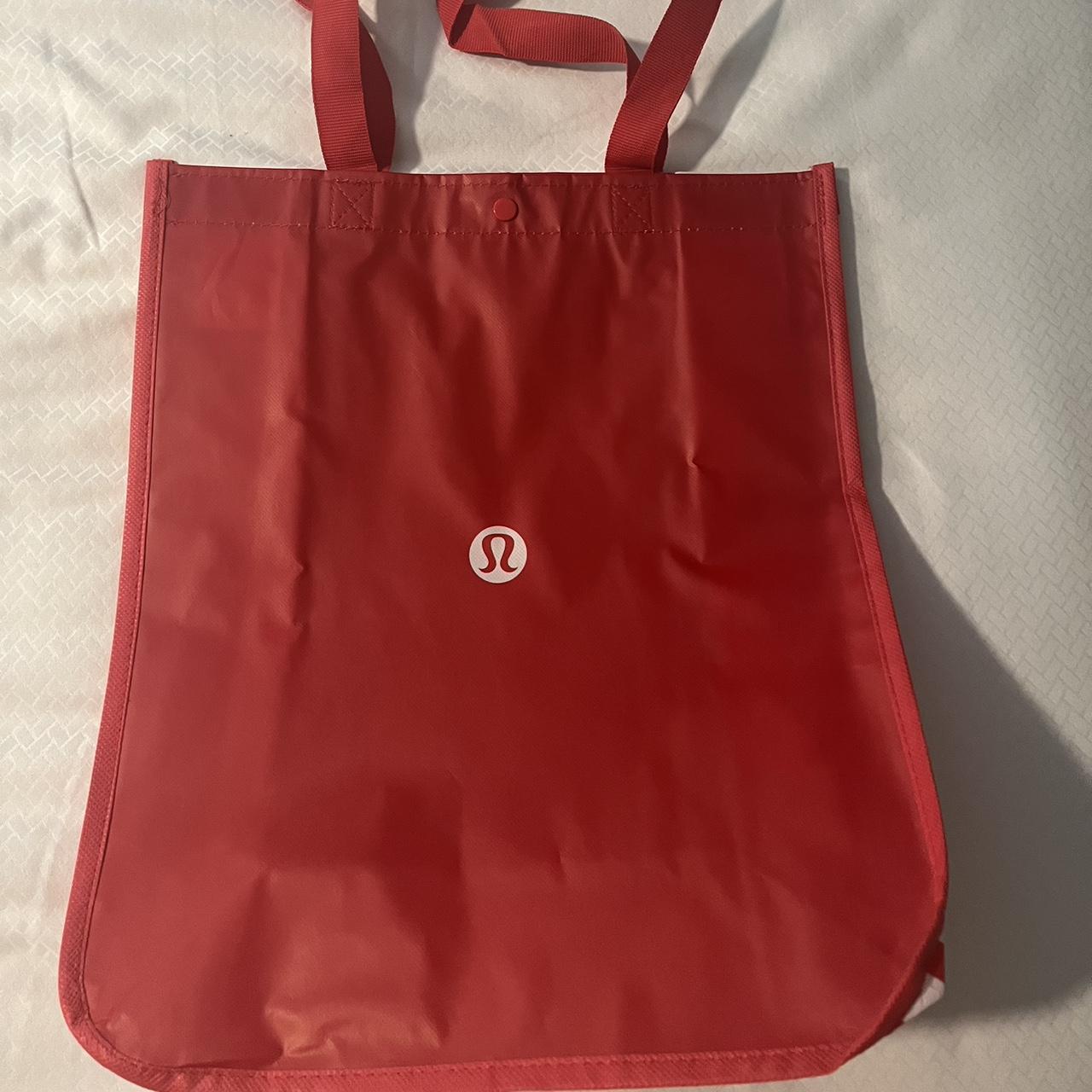 lululemon large red tote bag - Depop