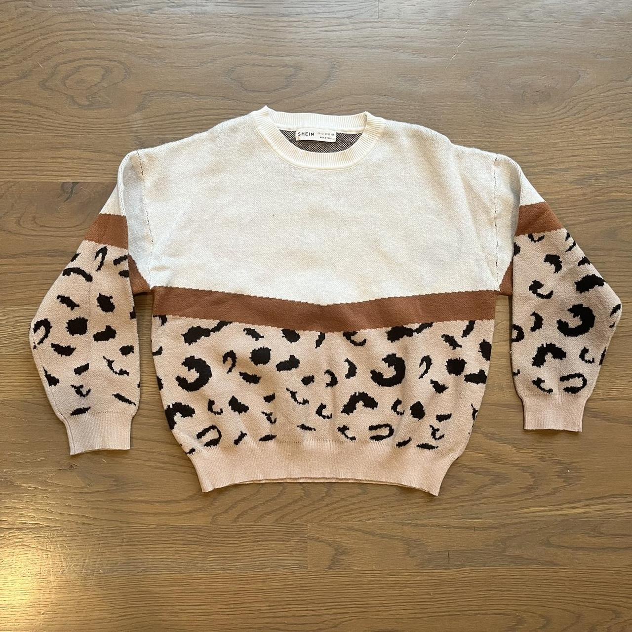 SHEIN cheetah print sweater! Size 11-12Y! So cute... - Depop