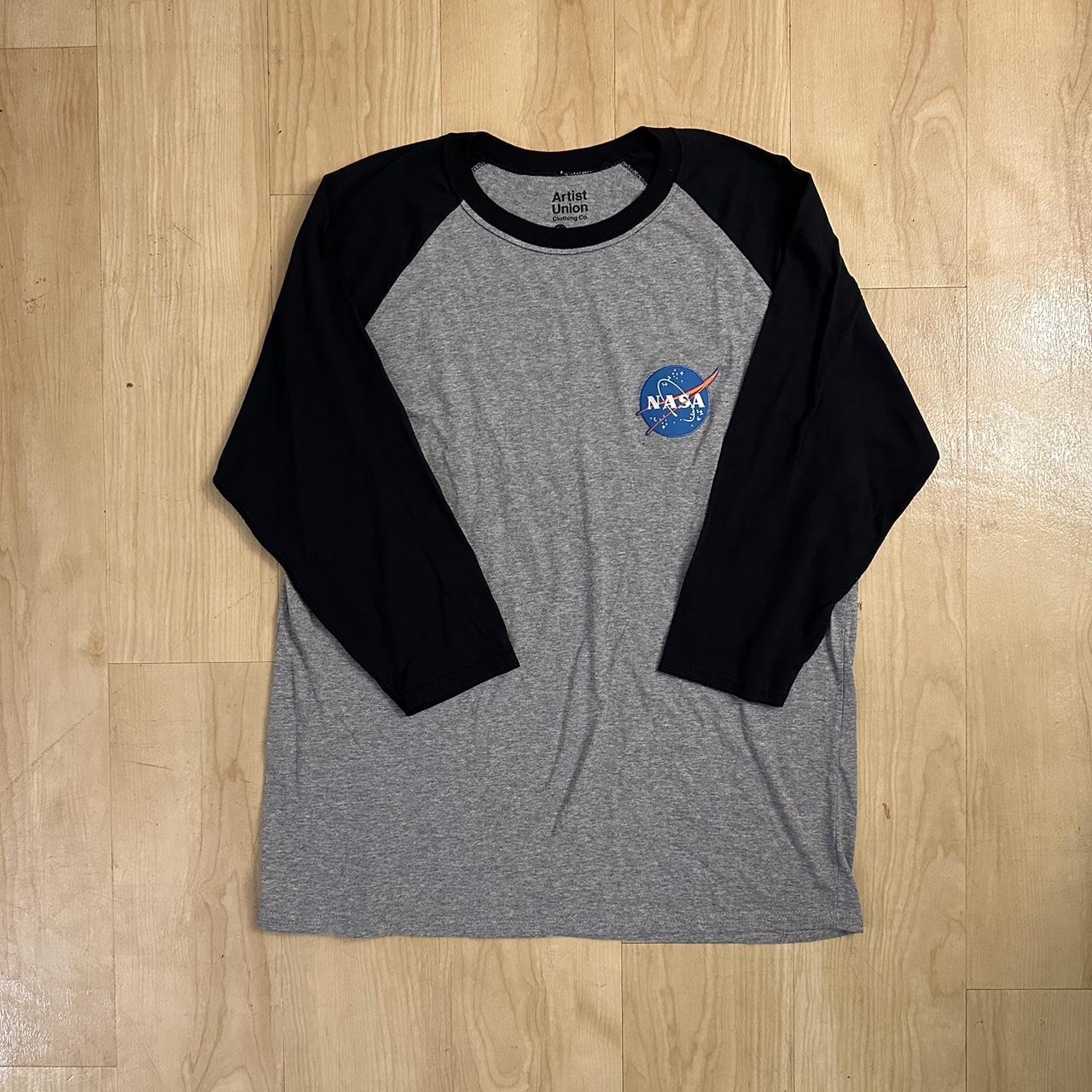 Vintage y2k retro NASA Skate Shirt Graphic Black... - Depop