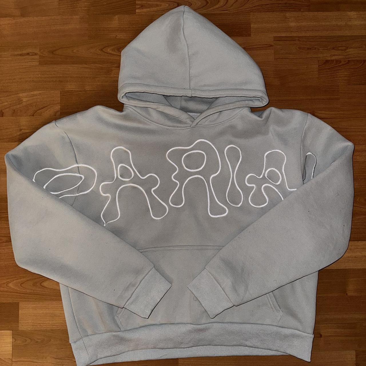 Pariah Studios Hoodie - Grey Size: Large Fits... - Depop