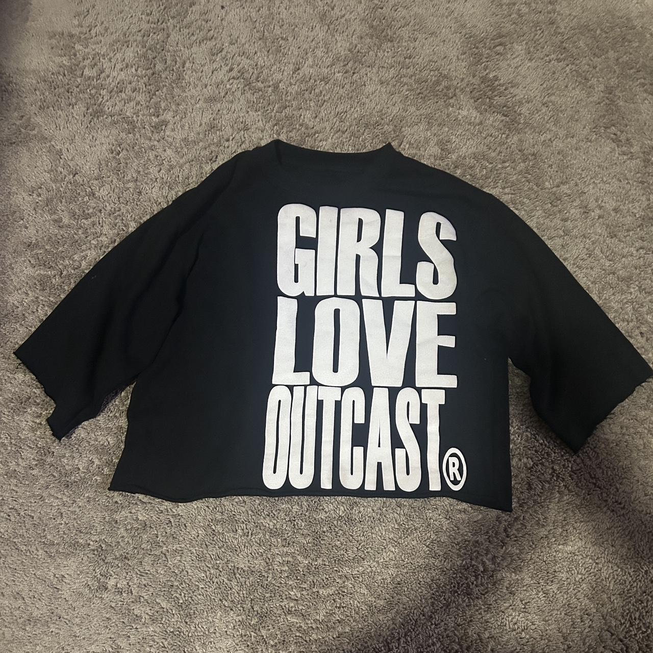 Black and white Girls Love Outcast (IG brand)... | Depop