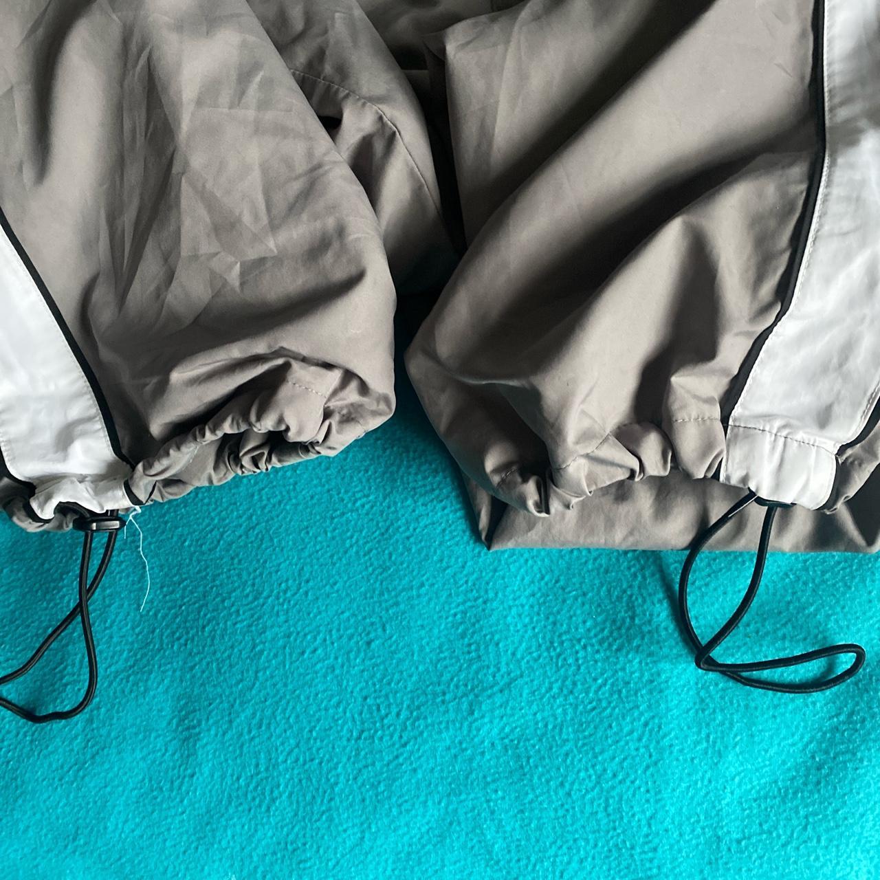 Vintage Nike Grey & White Track Pants SIZE - M Got... - Depop