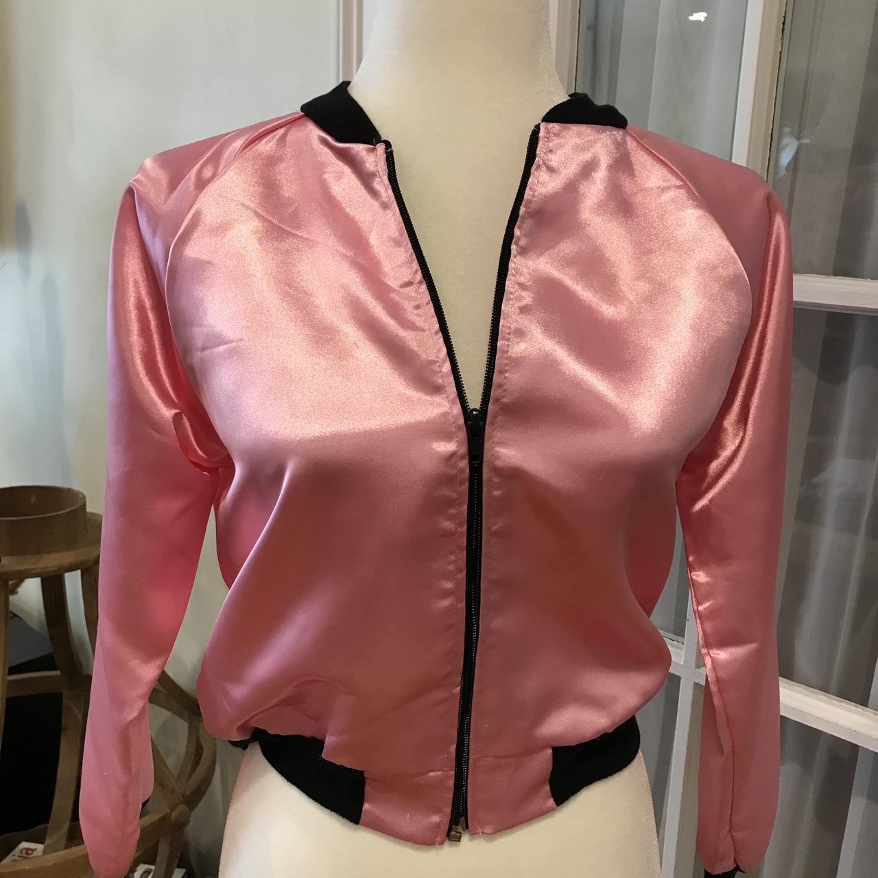 Vintage Grease Charades Pink Ladies Satin Jacket... - Depop