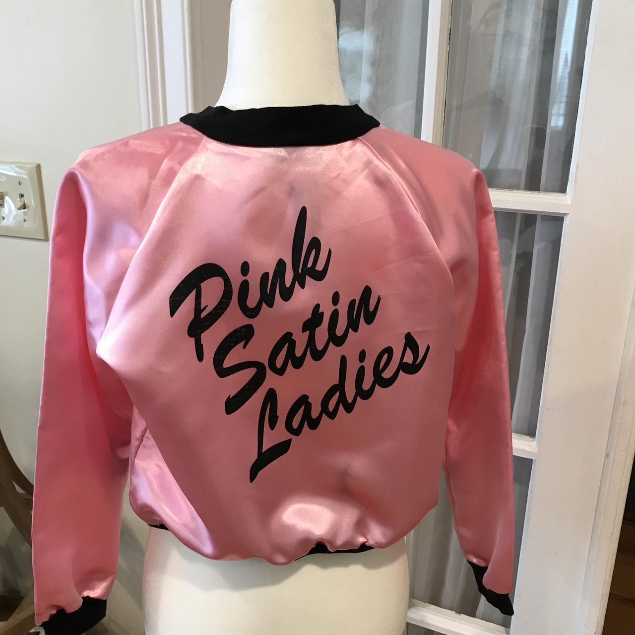 Vintage Grease Charades Pink Ladies Satin Jacket... - Depop