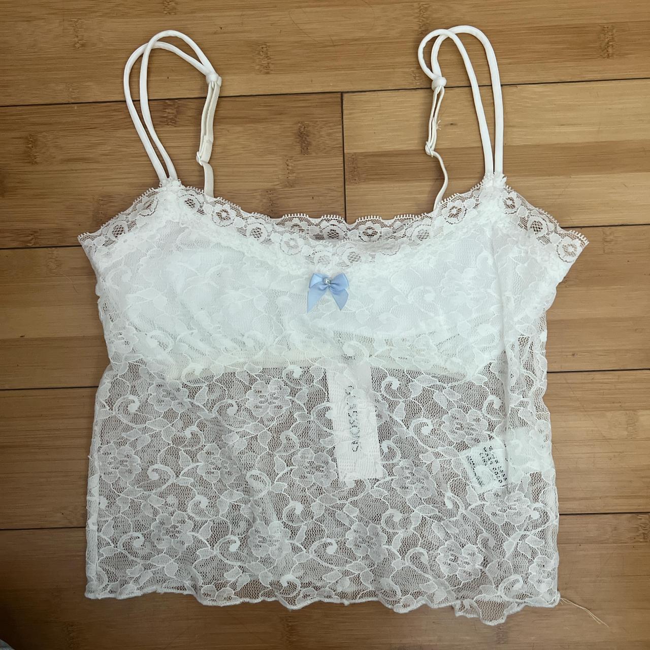 Glassons white lace top SIZE XS Brand new, never... - Depop