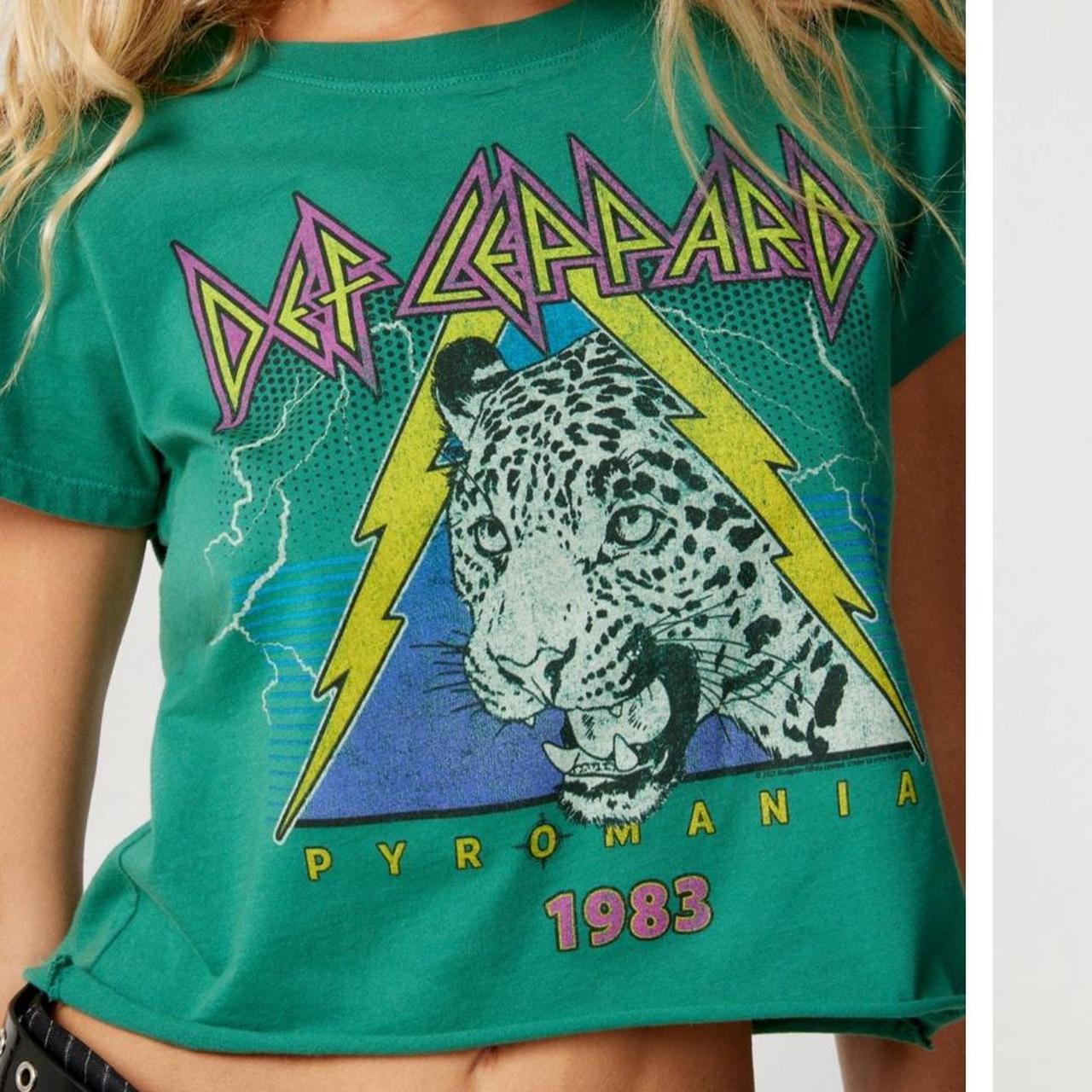 Medium green baby def leopard tee made with organic... - Depop