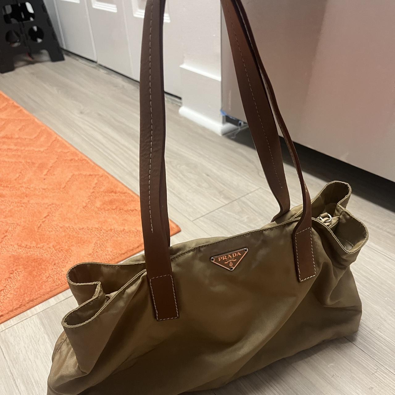 Tan Prada Tote with Authenticity Card - Depop