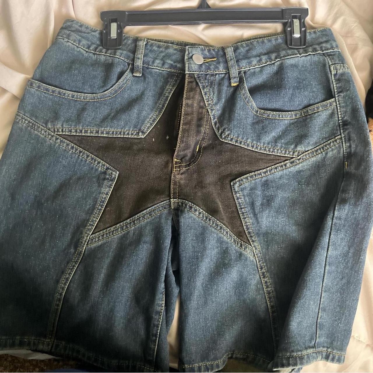 star jorts, worn about three times, tiny stains,... | Depop