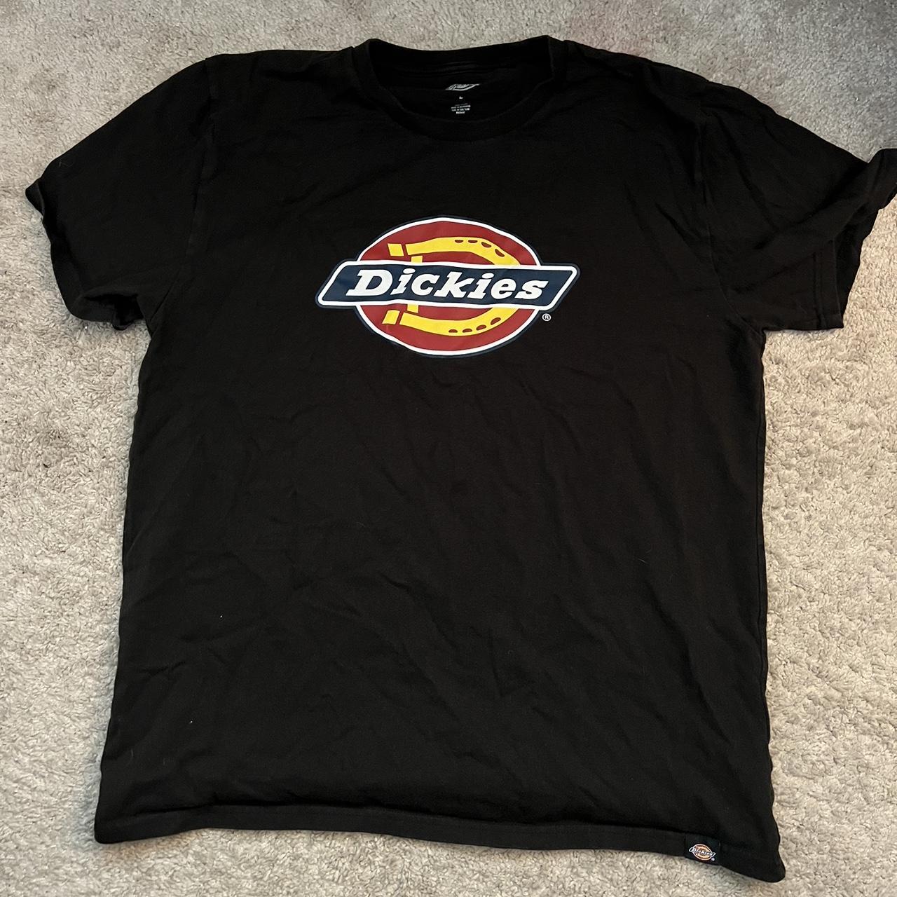 Dickies T Shirt Mens Large Black Dickies T Shirt Depop