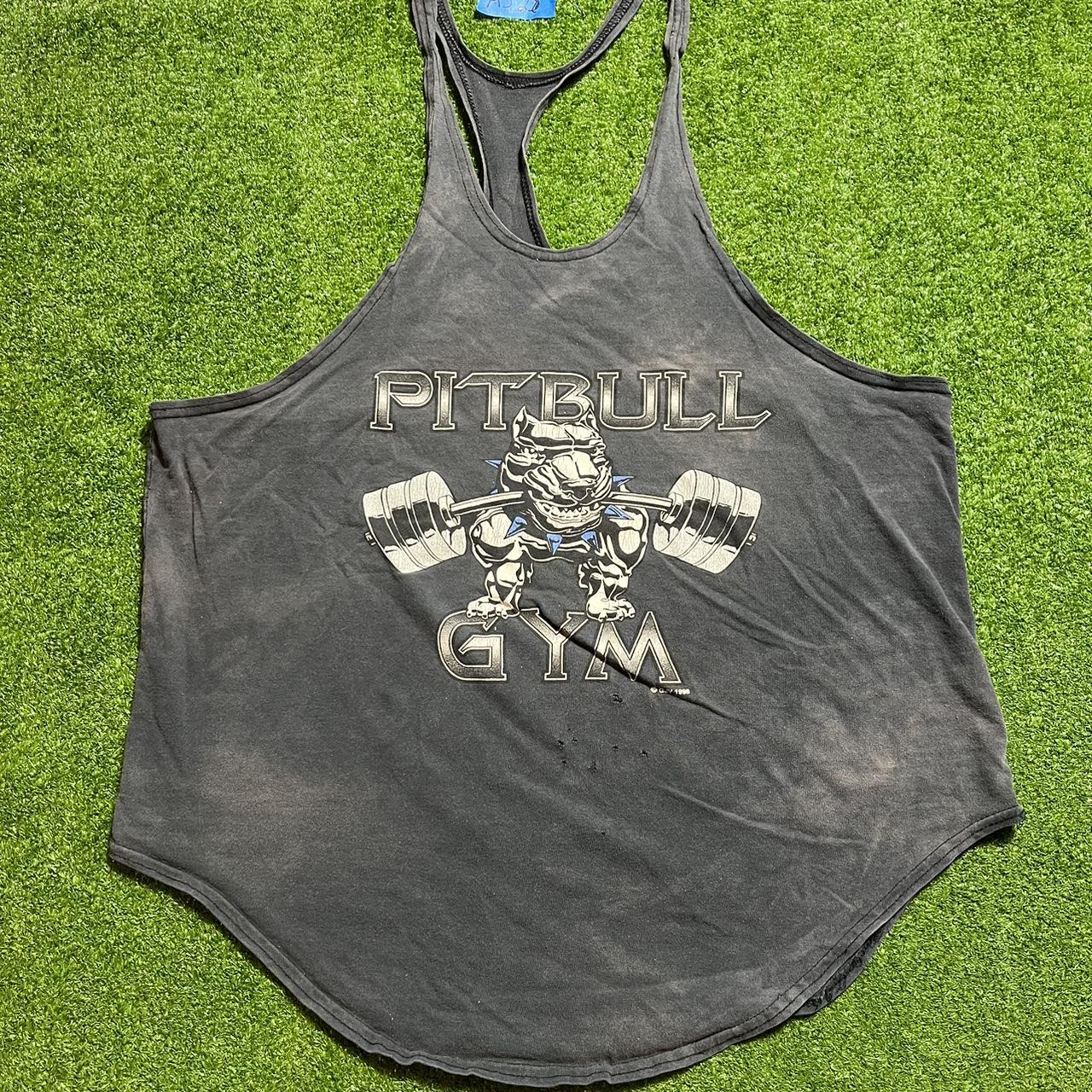 Vintage 90s Pitbull gym tank top size large. Amazing... - Depop